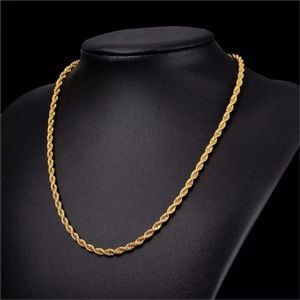 Accessories | New 18k Gold Plated Rope Chain | Poshmark